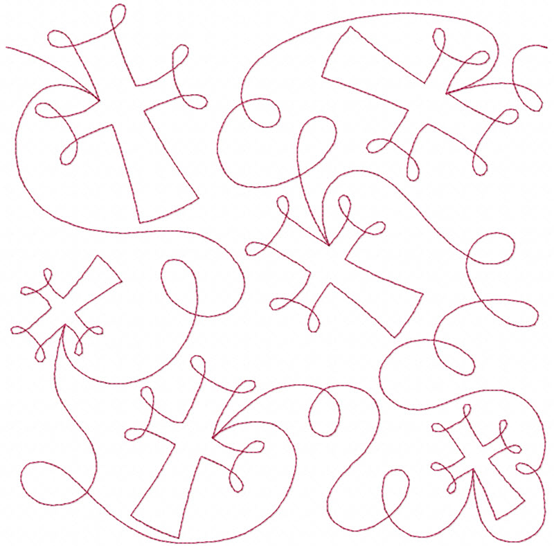 Continuous Line Quilting Embroidery Designs - Bunnycup Embroidery