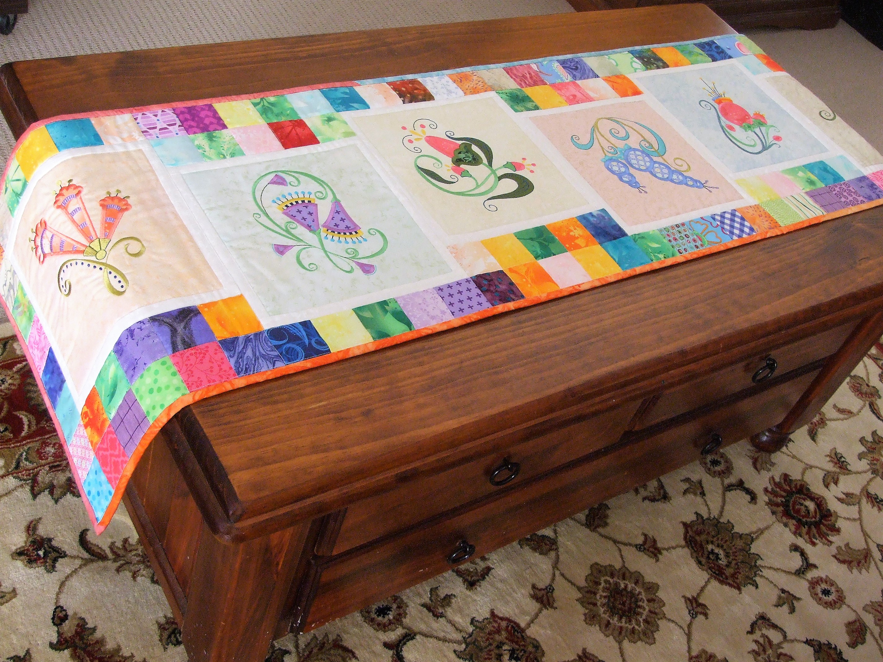 Bunnycup Embroidery | Fancy Flowers Runner